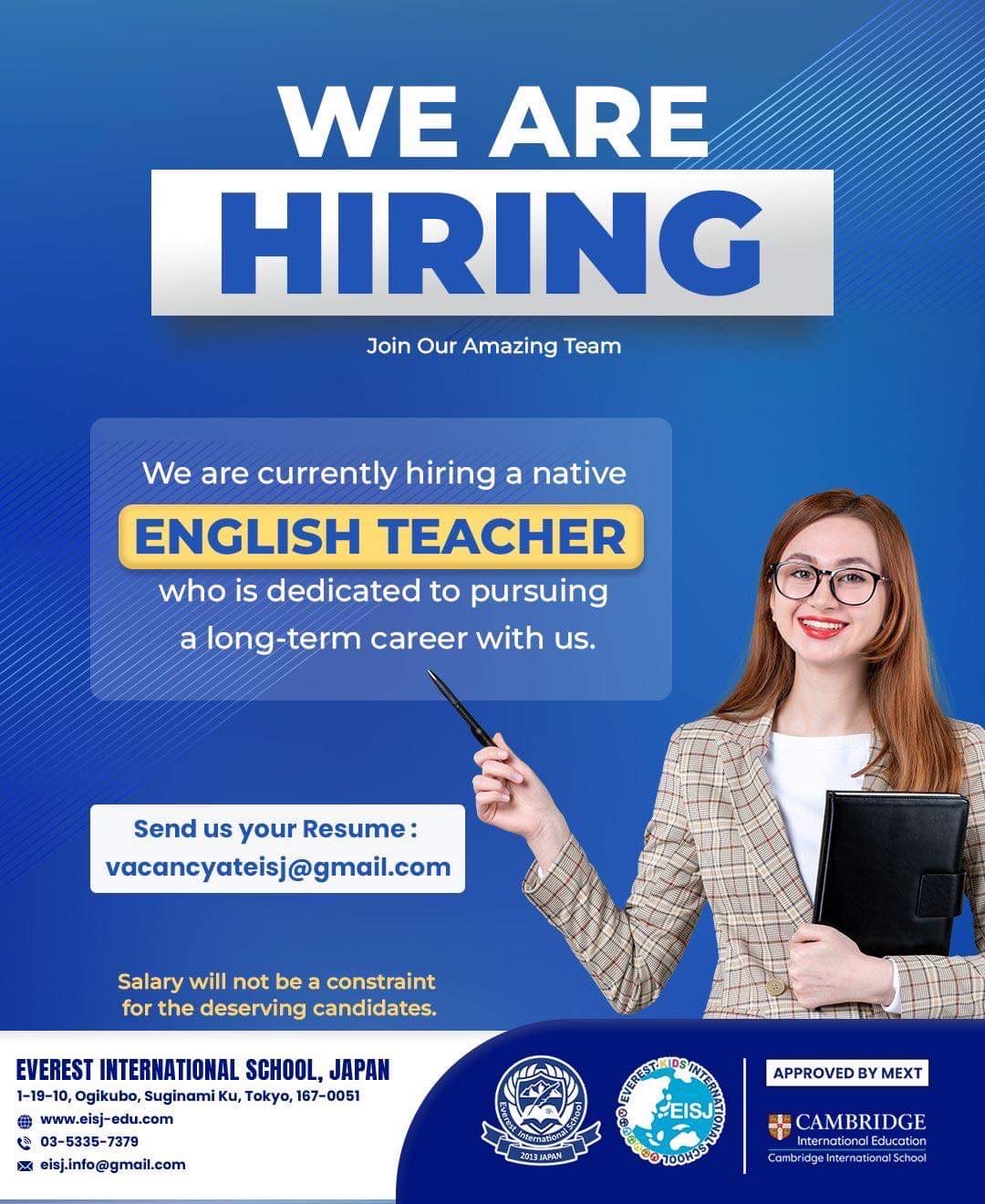 Career – Everest International School, Japan